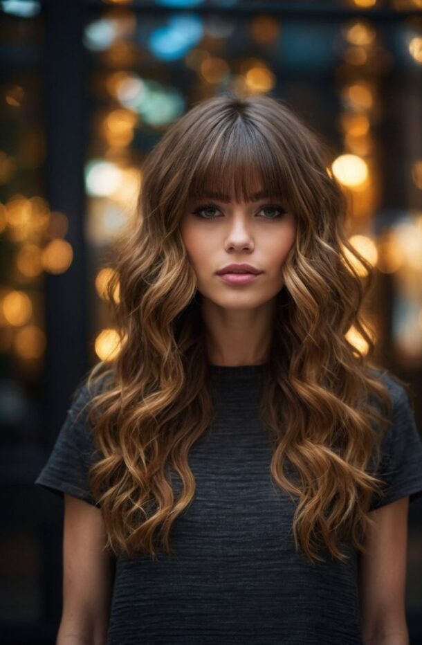 Corte de Cabelo Longo com Franja: As Melhores Ideias para Mudar o Visual com Estilo! - Kioshi Sako