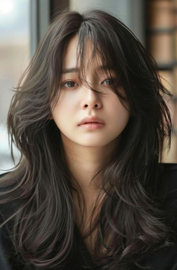 Corte de Cabelo Longo com Franja: As Melhores Ideias para Mudar o Visual com Estilo! - Kioshi Sako