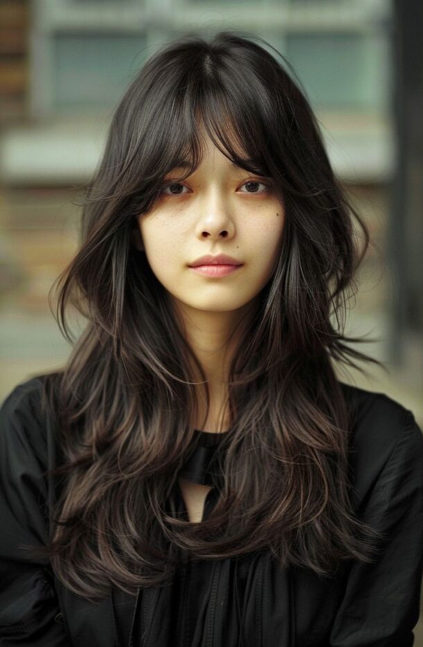 Corte de Cabelo Longo com Franja: As Melhores Ideias para Mudar o Visual com Estilo! - Kioshi Sako