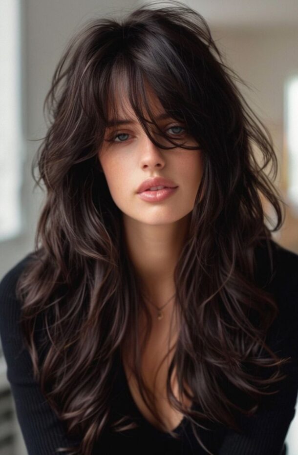 Corte de Cabelo Longo com Franja: As Melhores Ideias para Mudar o Visual com Estilo! - Kioshi Sako