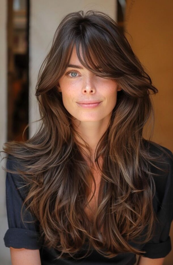 Corte de Cabelo Longo com Franja: As Melhores Ideias para Mudar o ...