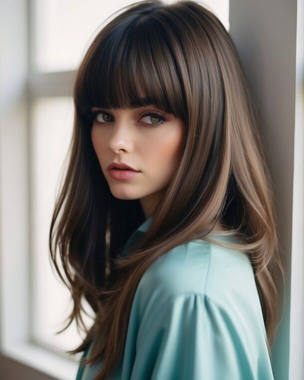 Corte de Cabelo Longo com Franja: As Melhores Ideias para Mudar o Visual com Estilo! - Kioshi Sako