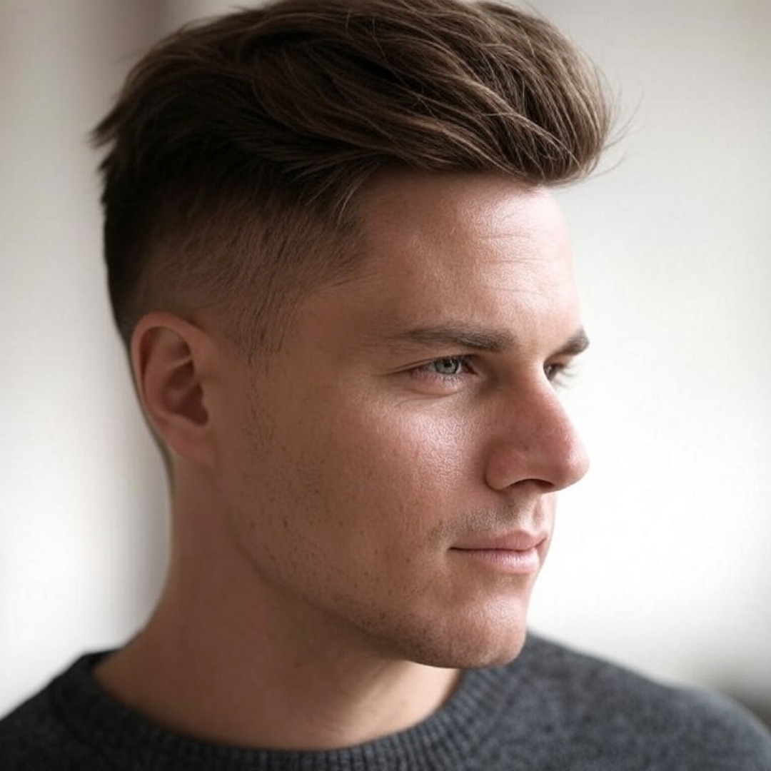 Estilo de corte de cabelo masculino curto fade curto (1) - Kioshi Sako