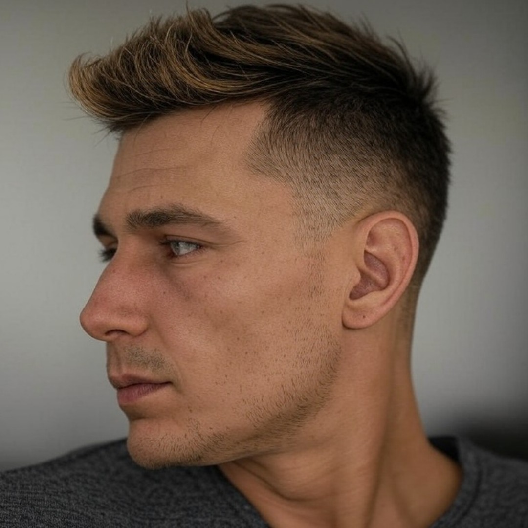 Estilo de corte de cabelo masculino curto fade curto (14) - Kioshi Sako